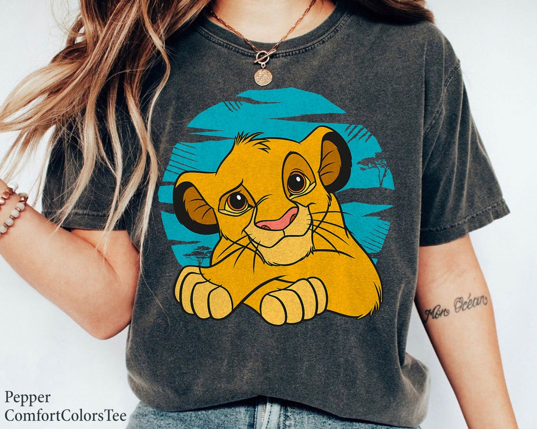 The Lion King Young Simba Resting Blue 90s Shirt Walt Disney - Etsy