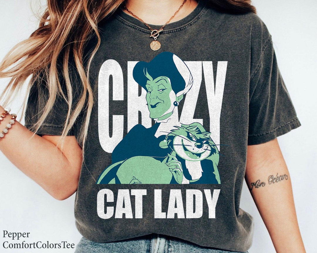 Cinderella Lady Tremaine Lucifer Crazy Cat Lady Shirt Walt Disney World ...