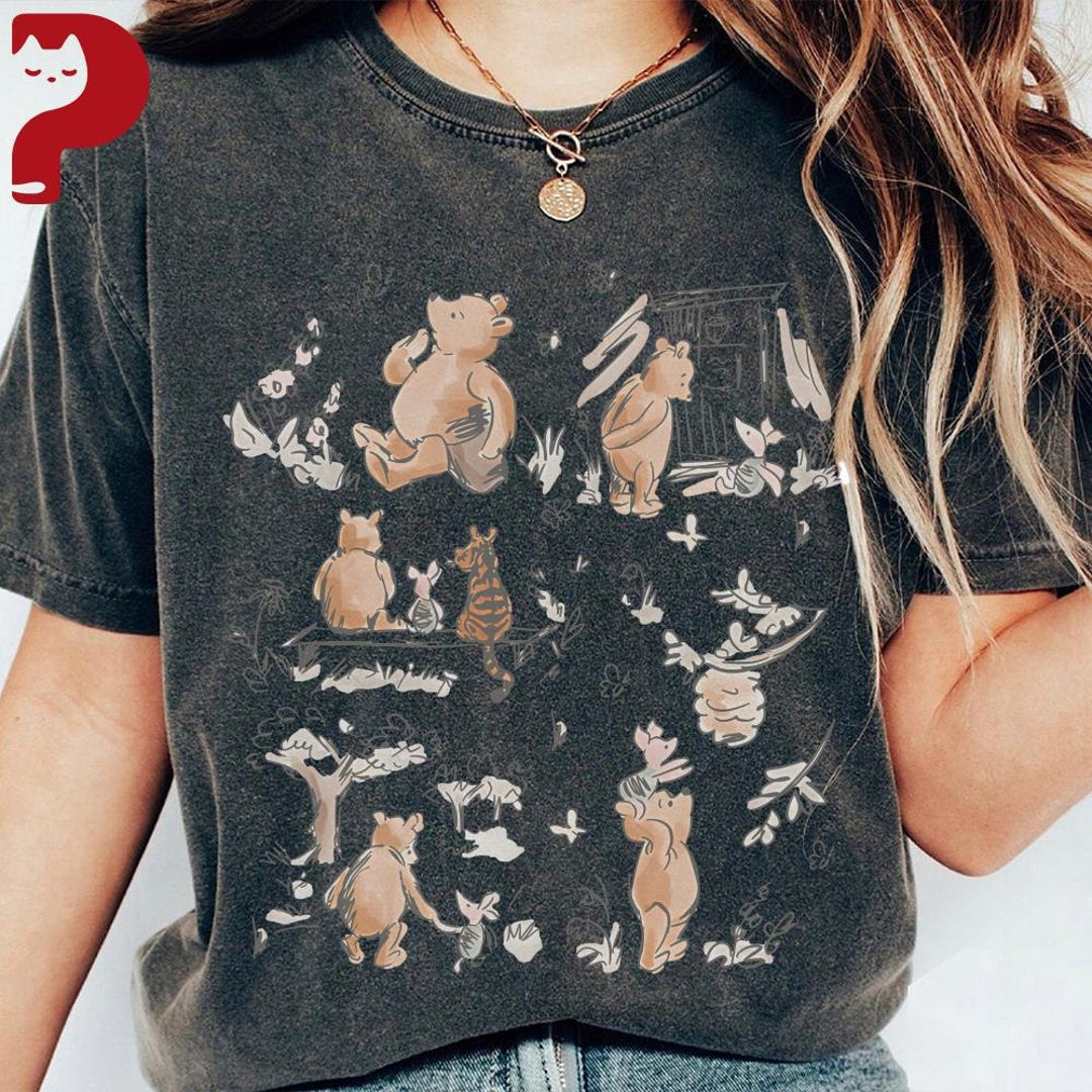 Retro Disney Winnie the Pooh Fall Charater T-shirt, Pooh and Friends T ...