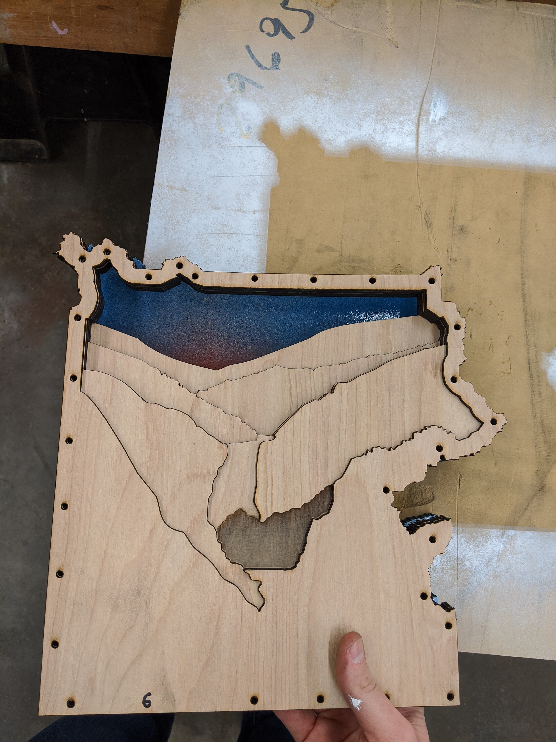 Yellowstone River Falls Art in Park Outline Layered Laser Cut File SVG ...