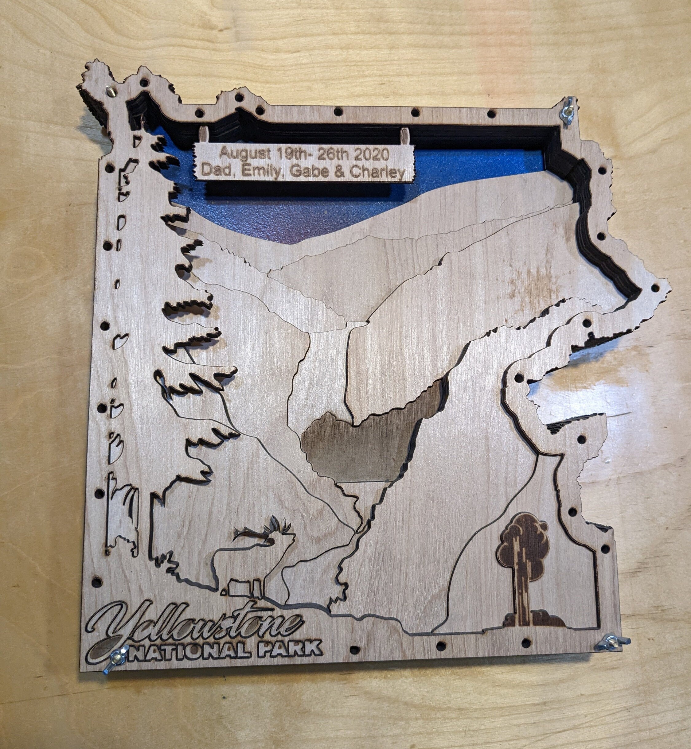 Yellowstone River Falls Art in Park Outline Layered Laser Cut File SVG ...