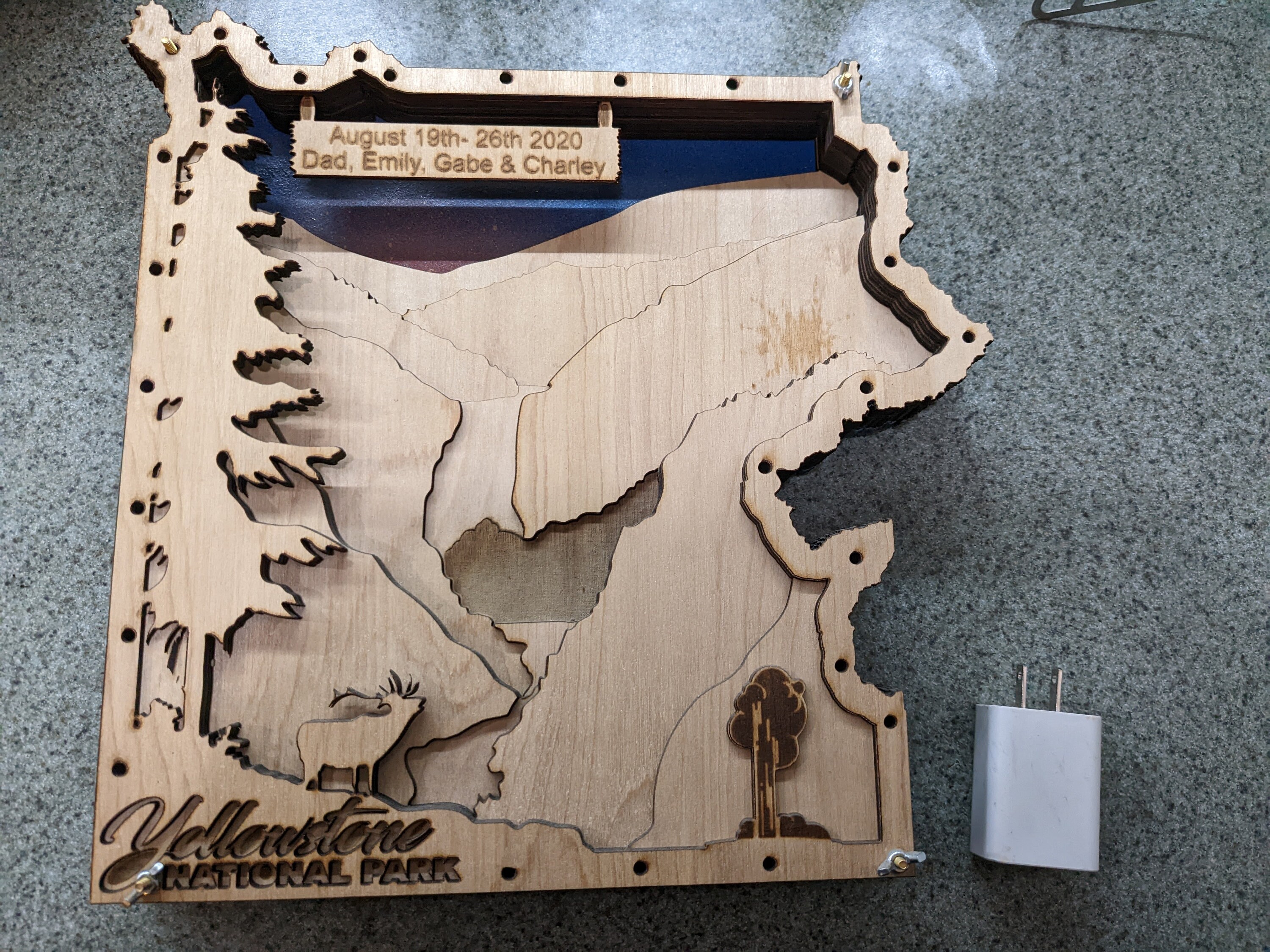 Yellowstone River Falls Art in Park Outline Layered Laser Cut File SVG ...