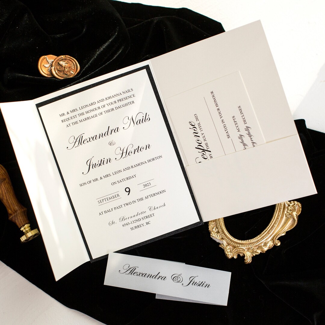 Trifold Combo Invitation Trifold Invitation Card Vellum Belly Band ...