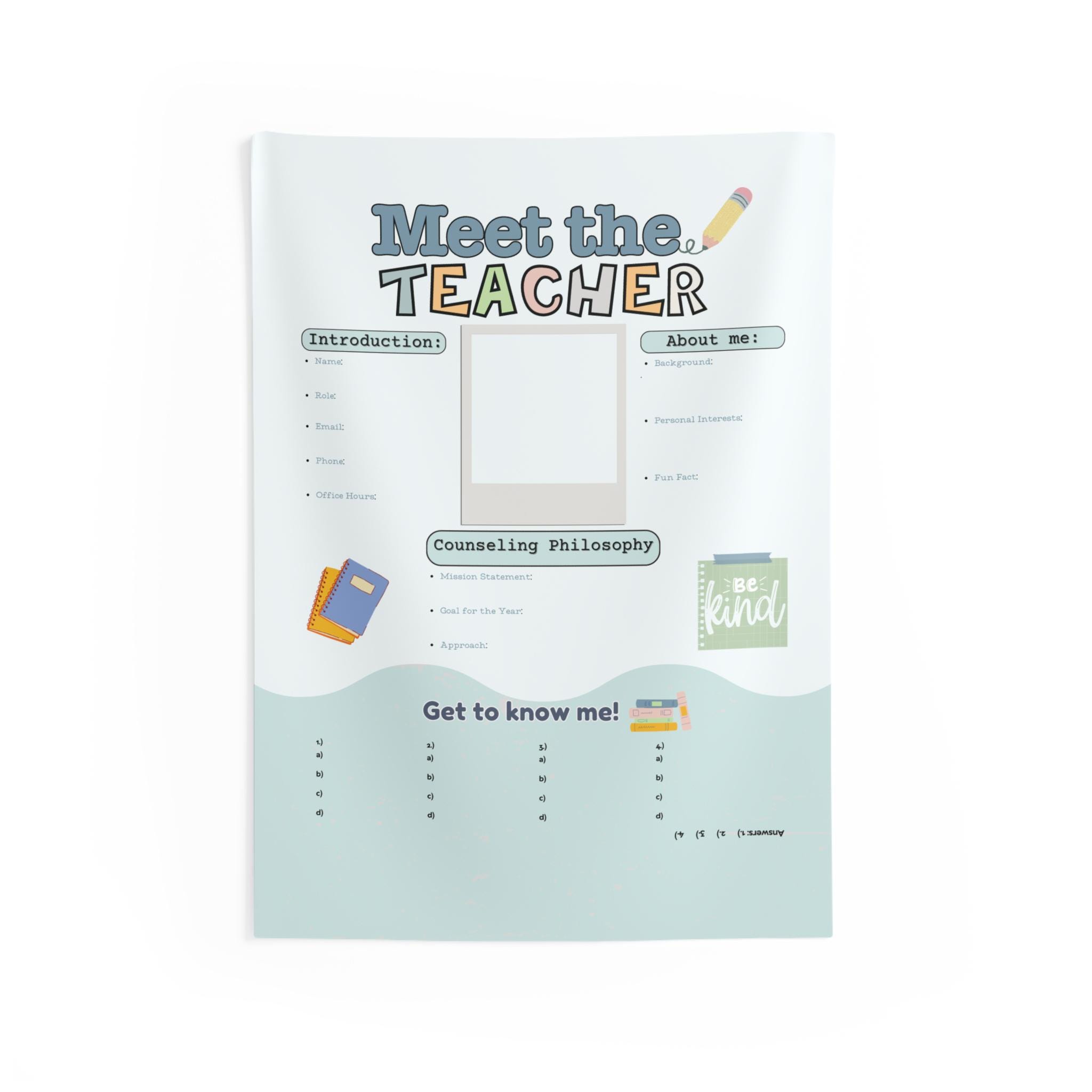 Meet the Teacher, Classroom Decor, Classroom, Wall Decor, Wall Tapestry ...