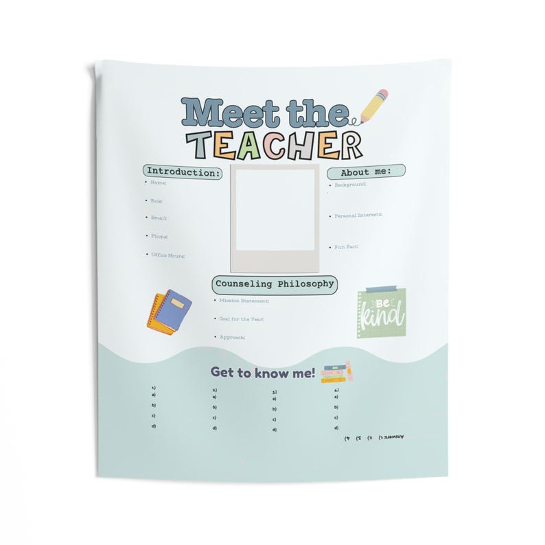 Meet the Teacher, Classroom Decor, Classroom, Wall Decor, Wall Tapestry ...