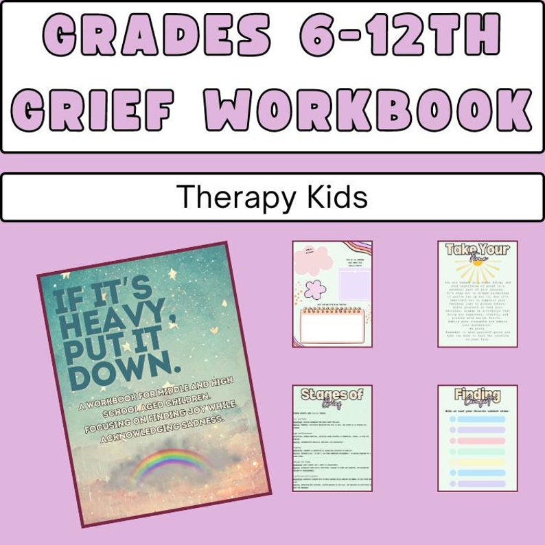 Grief for Kids, Grief and Loss, Workbook, Printables - Etsy