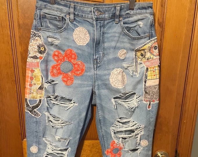 Distressed Zombie Rag Doll Jeans/hipster Jeans/grunge Jeans/boho ...
