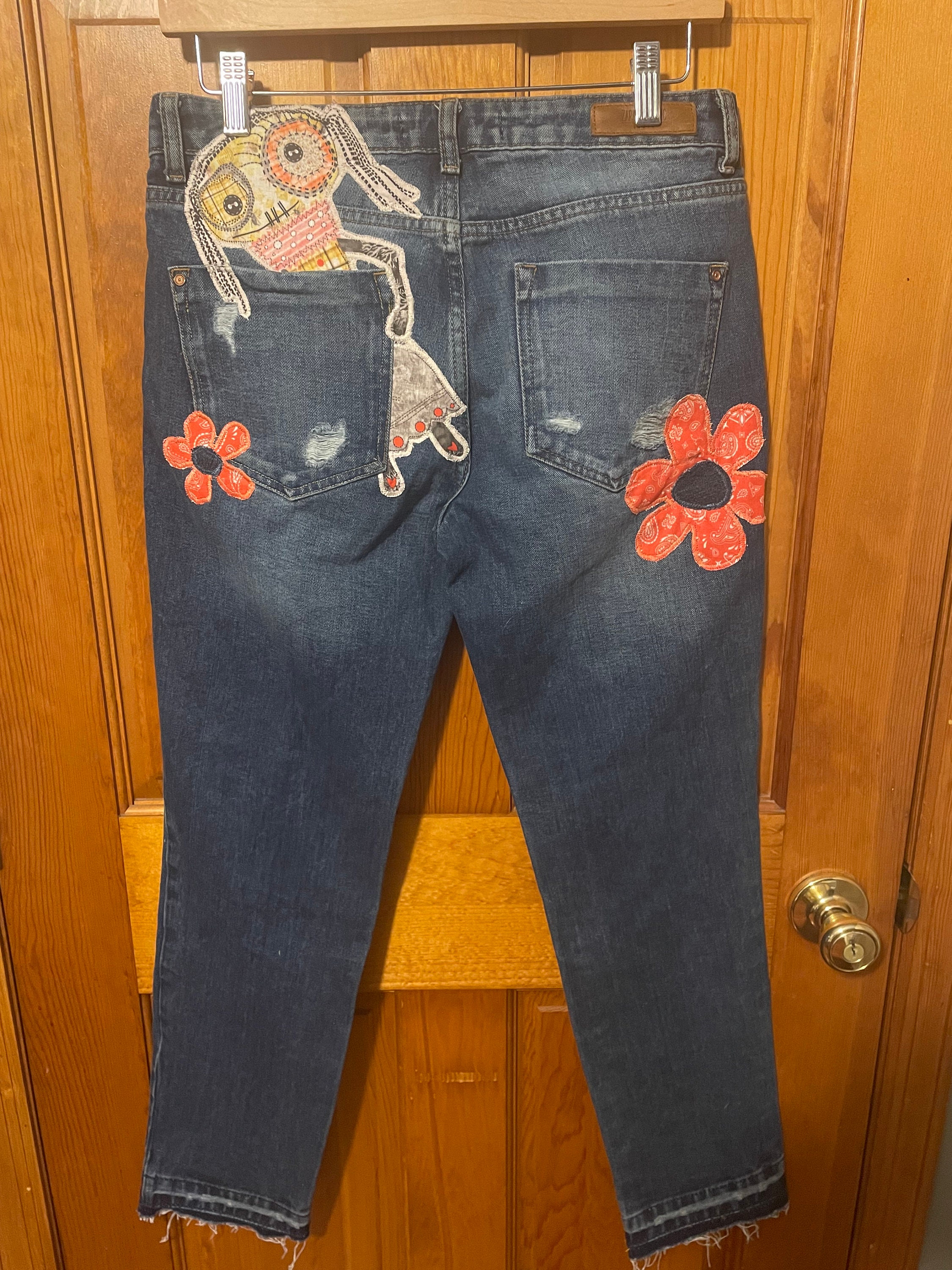 Zara Zombie Jeans / Upcycled Zara / Patched Jeans / Reworked Vintage ...