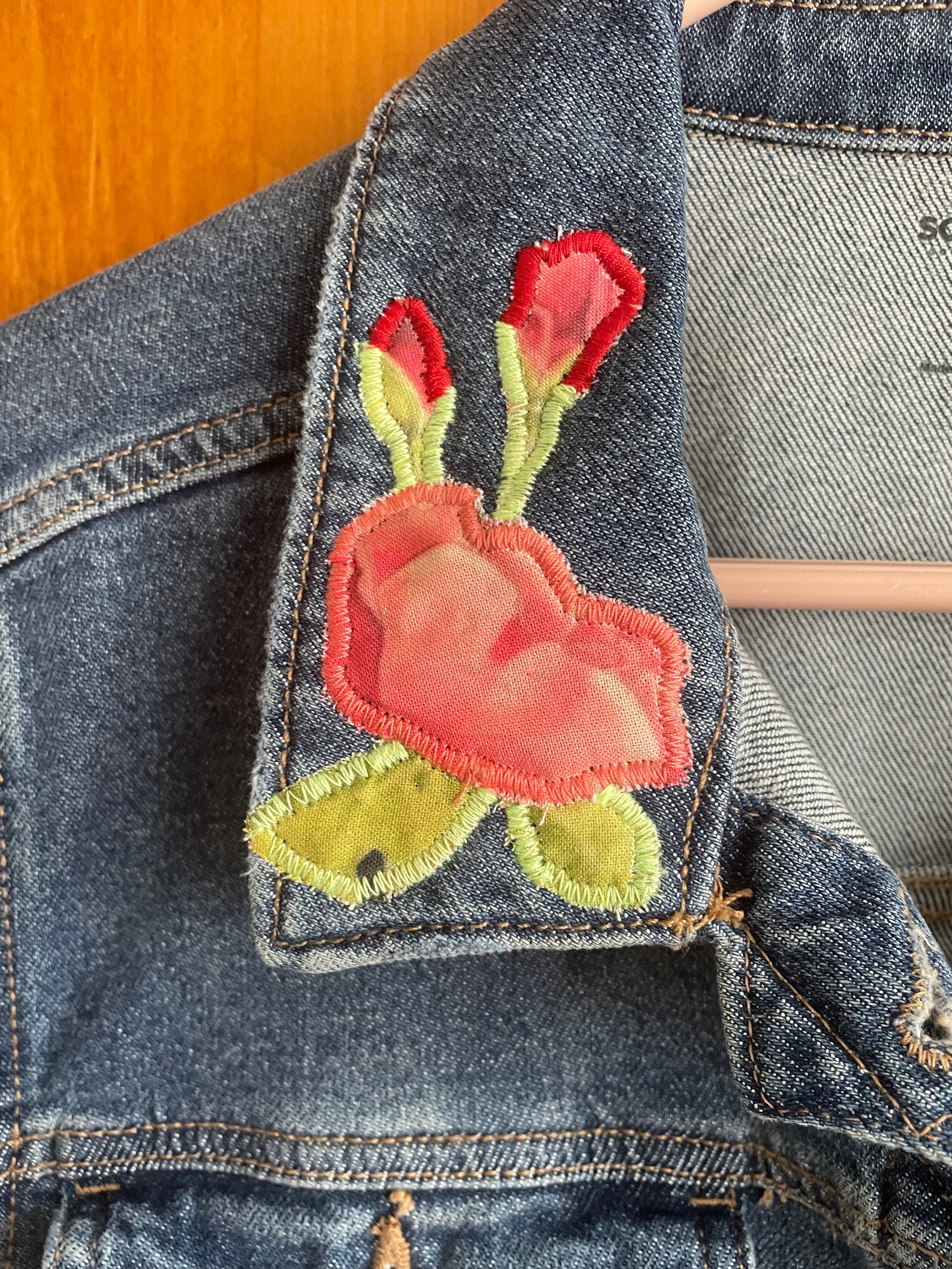 Made to Order / the Susie Denim Jacket / Floral Handmade Patchwork ...