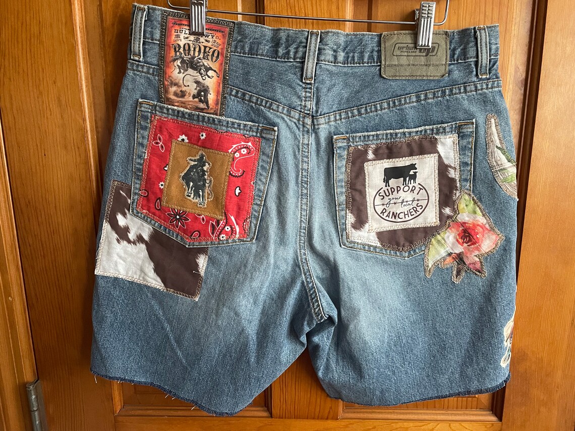 Rodeo Jeans / Coyboy Shorts / Cowgirl Cutoffs / Upcycle - Etsy