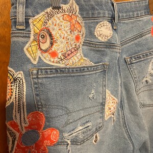 Distressed Zombie Rag Doll Jeans/hipster Jeans/grunge Jeans/boho ...