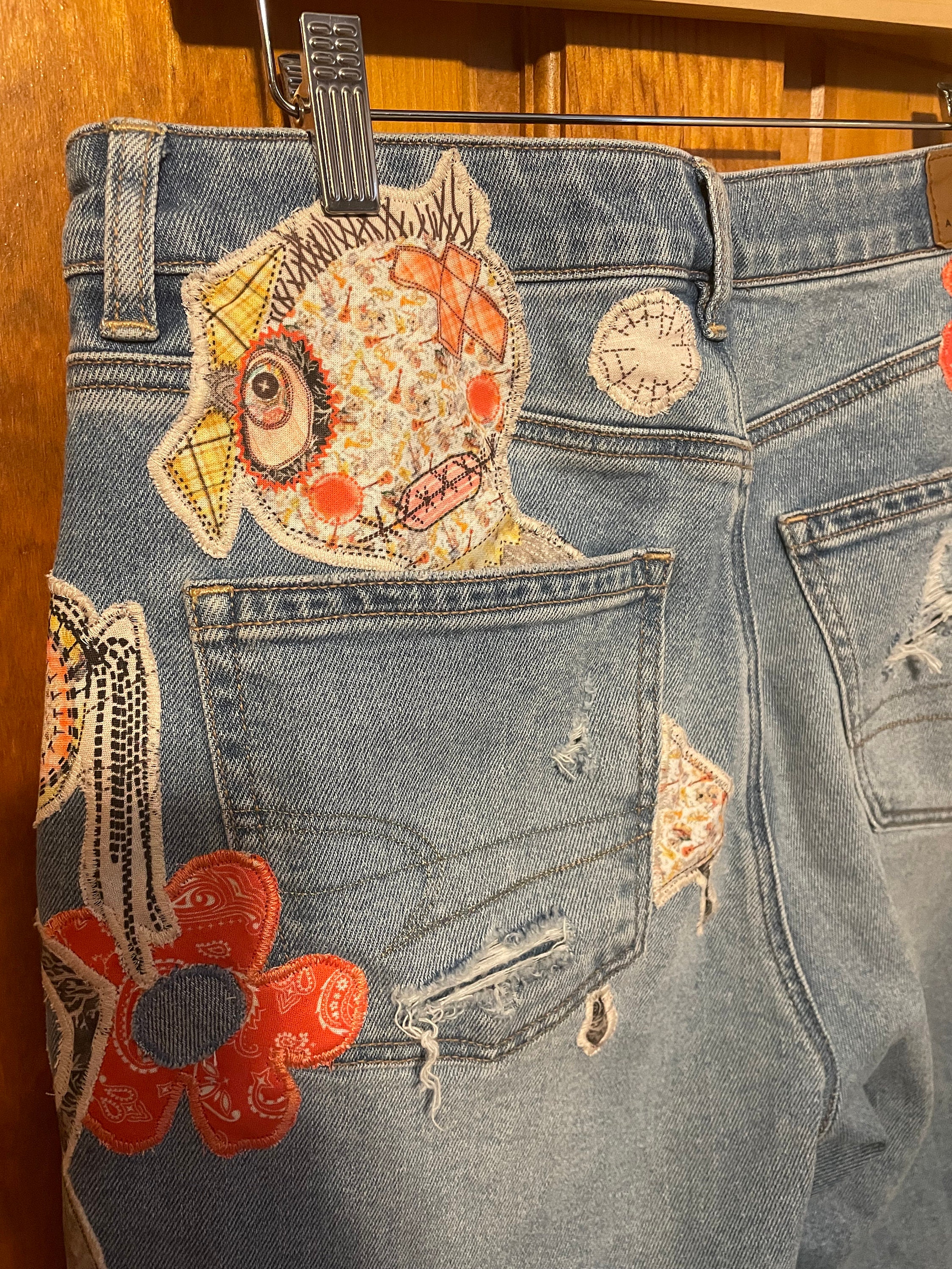 Distressed Zombie Rag Doll Jeans/hipster Jeans/grunge Jeans/boho ...