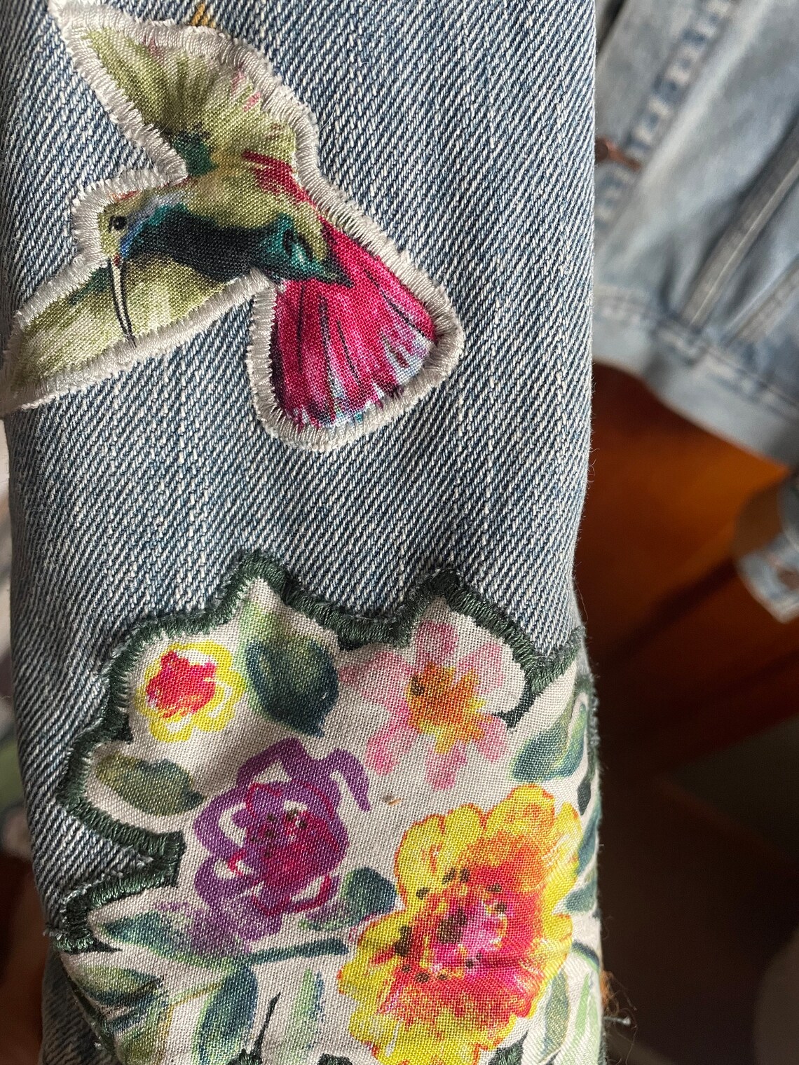 Peace Out Upcycled Jacket / Peace Sign Vintage Jacket With Floral ...