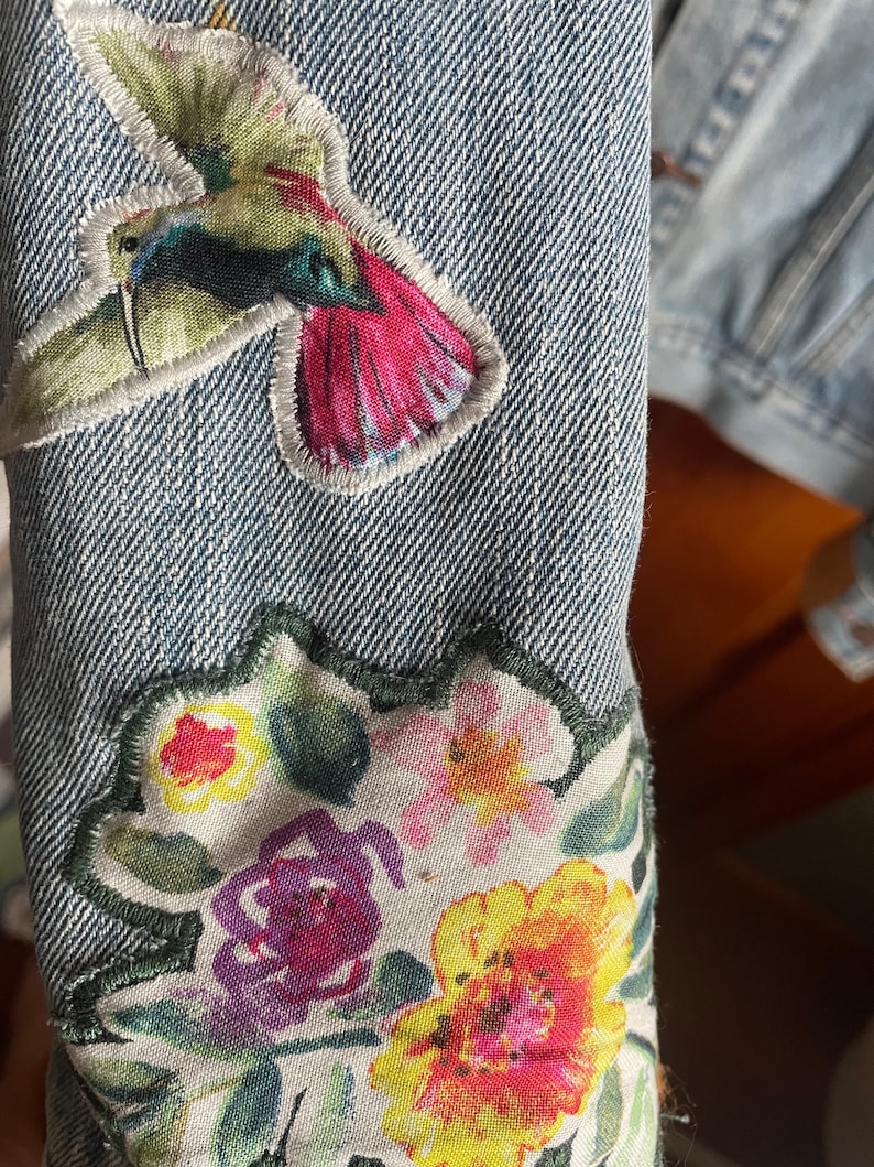 Peace Out Upcycled Jacket / Peace Sign Vintage Jacket With Floral ...