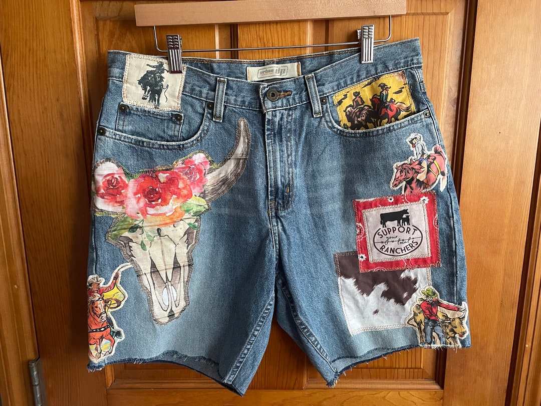 Rodeo Jeans / Coyboy Shorts / Cowgirl Cutoffs / Upcycle - Etsy