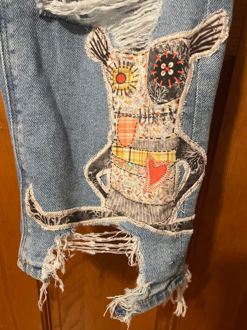 Distressed Zombie Rag Doll Jeans/hipster Jeans/grunge Jeans/boho ...