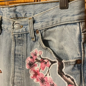 Made to Order Only/ Cherry Blossom Jeans / Monarch Butterfly Jeans ...