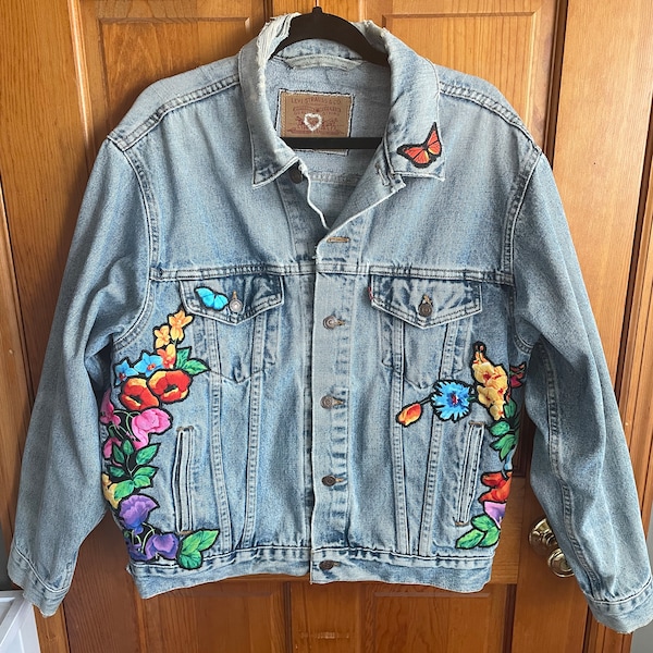 Upcycled Denim Patchwork Jacket - Etsy