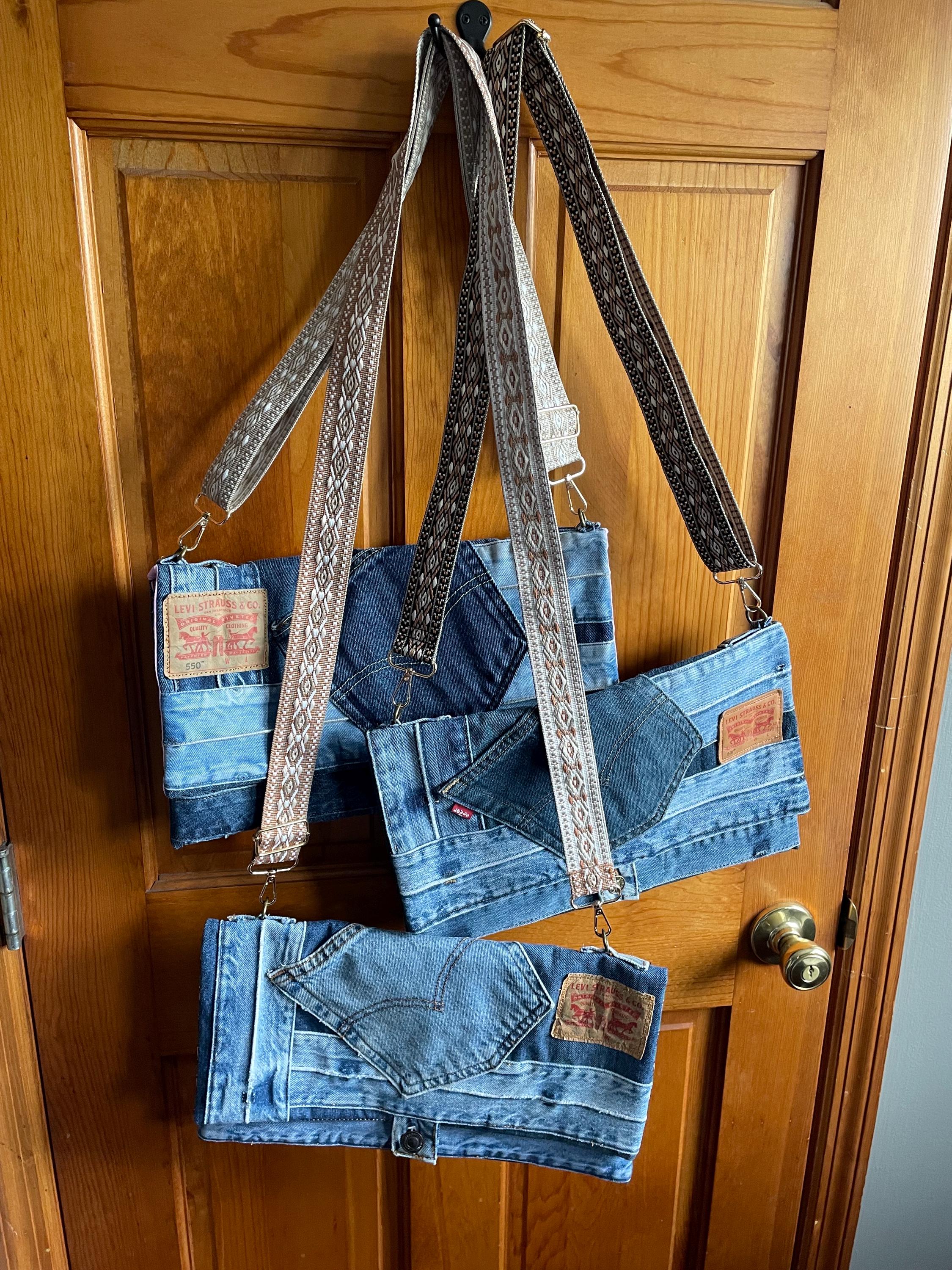Upcycled Levi’s Denim Crossbody Bag | Handmade Jeans Purse With ...