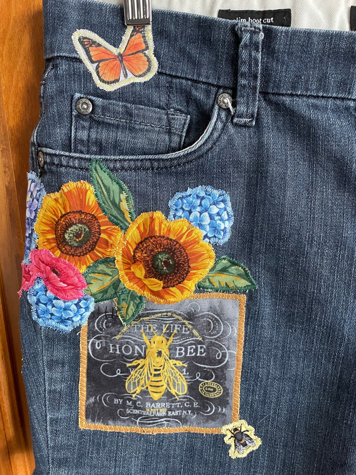 Upcycled Cutoff Shorts / Handmade Patchwork Denim Shorts / Vintage 80s ...