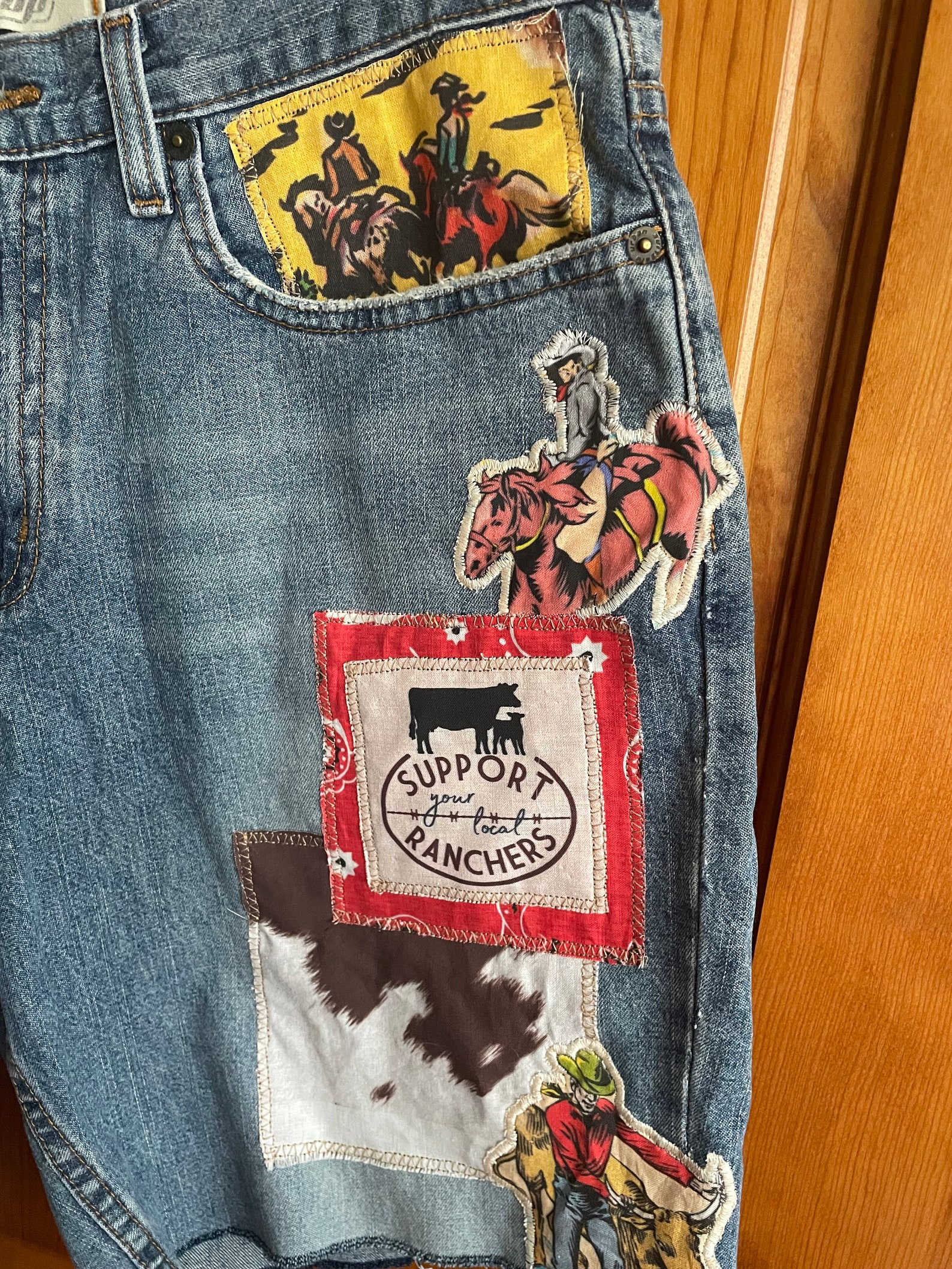 Rodeo Jeans / Coyboy Shorts / Cowgirl Cutoffs / Upcycle - Etsy