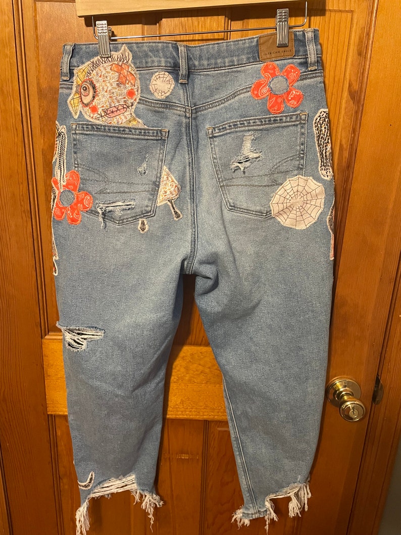 Distressed Zombie Rag Doll Jeans/hipster Jeans/grunge Jeans/boho ...