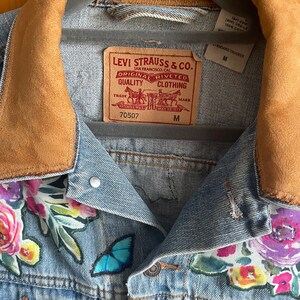 Peace Out Upcycled Jacket / Peace Sign Vintage Jacket With Floral ...