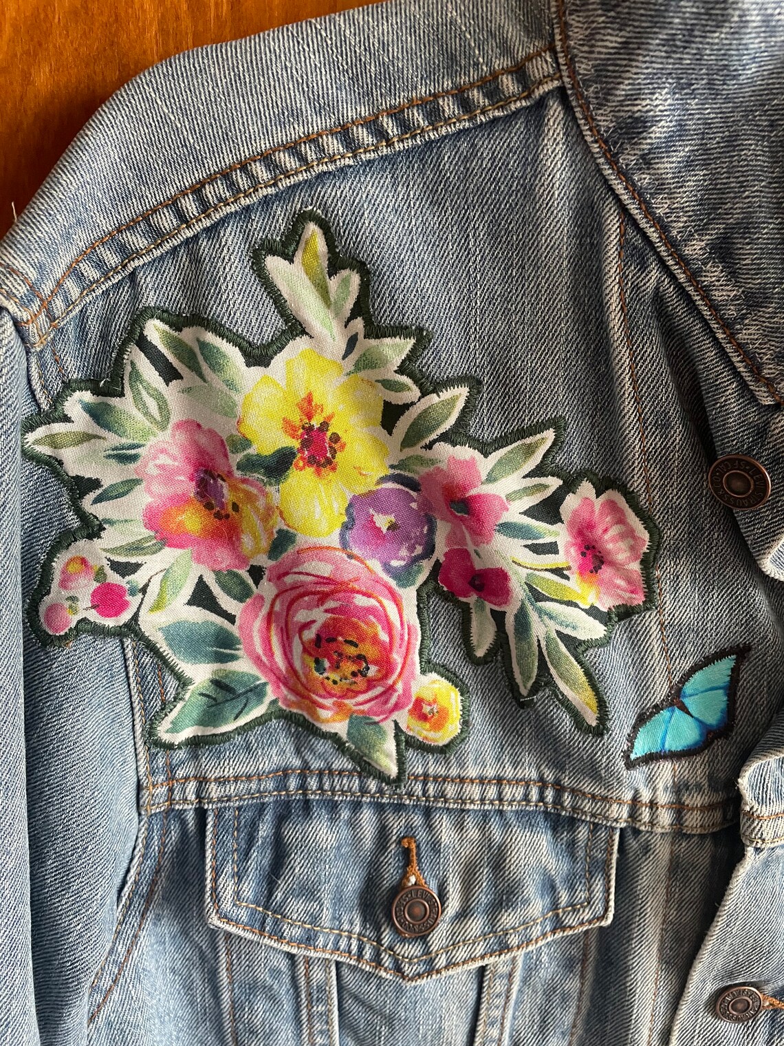 Peace Out Upcycled Jacket / Peace Sign Vintage Jacket With Floral ...