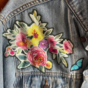 Peace Out Upcycled Jacket / Peace Sign Vintage Jacket With Floral ...