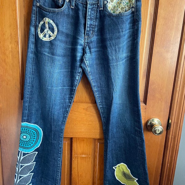 Distressed Zombie Rag Doll Jeans/hipster Jeans/grunge Jeans/boho ...