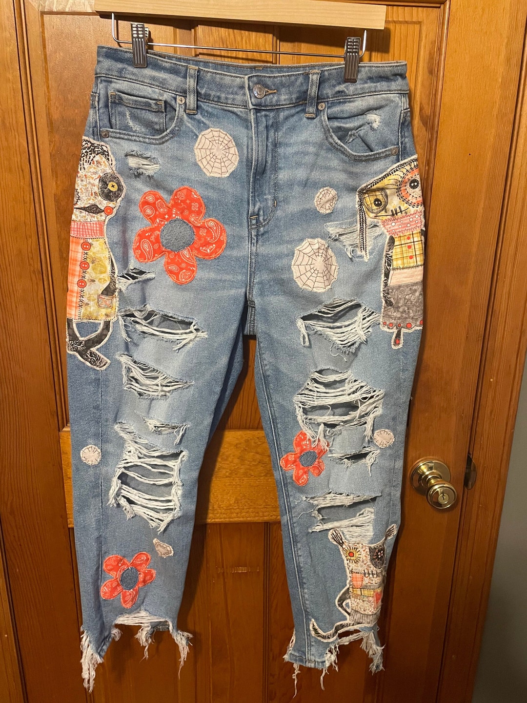 Distressed Zombie Rag Doll Jeans/hipster Jeans/grunge Jeans/boho ...