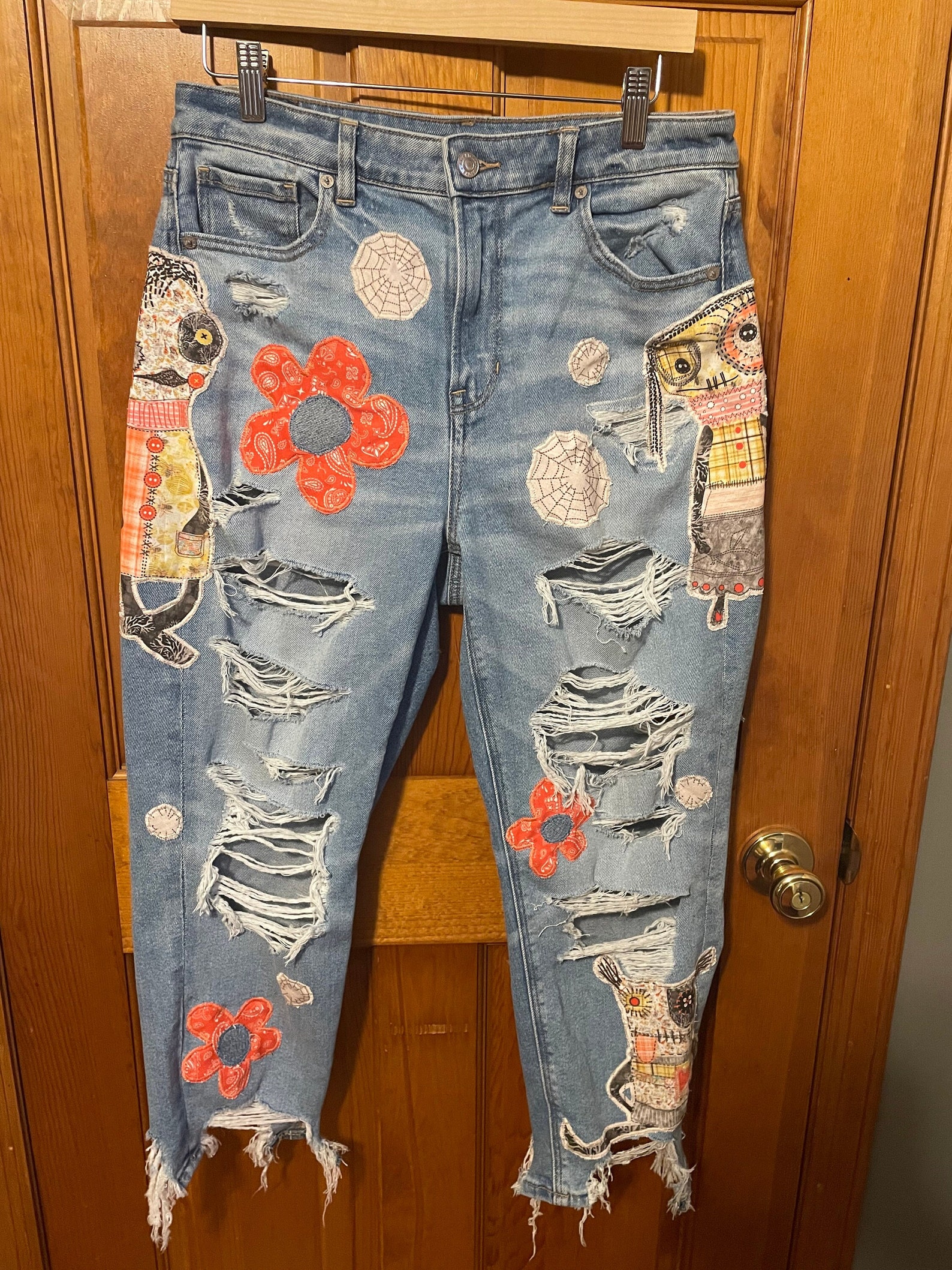 Distressed Zombie Rag Doll Jeans/hipster Jeans/grunge Jeans/boho ...