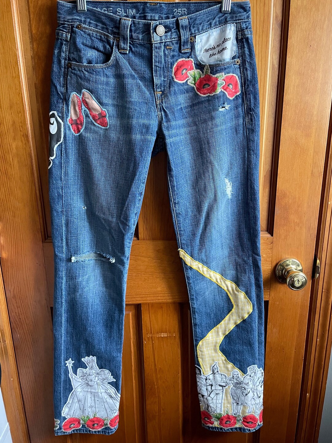 Wizard of Oz J. Crew Upcycled Jeans / Wizard of Oz / No Place Like Home ...