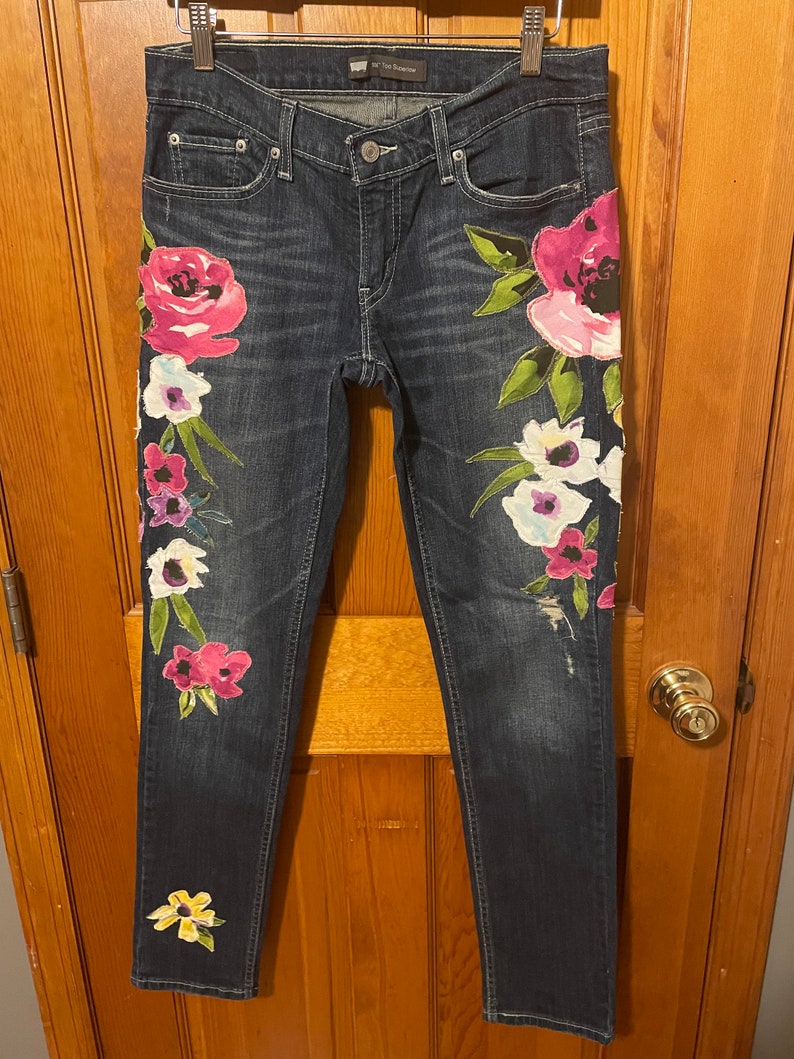 Vintage Levi Denim | Levi Jeans | Skinny Jeans | Flower Vintage Jeans ...