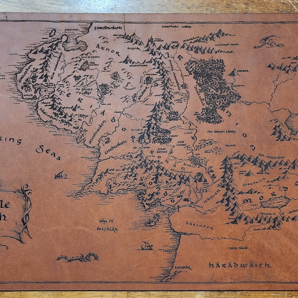 World Map of Middle Earth - Etsy