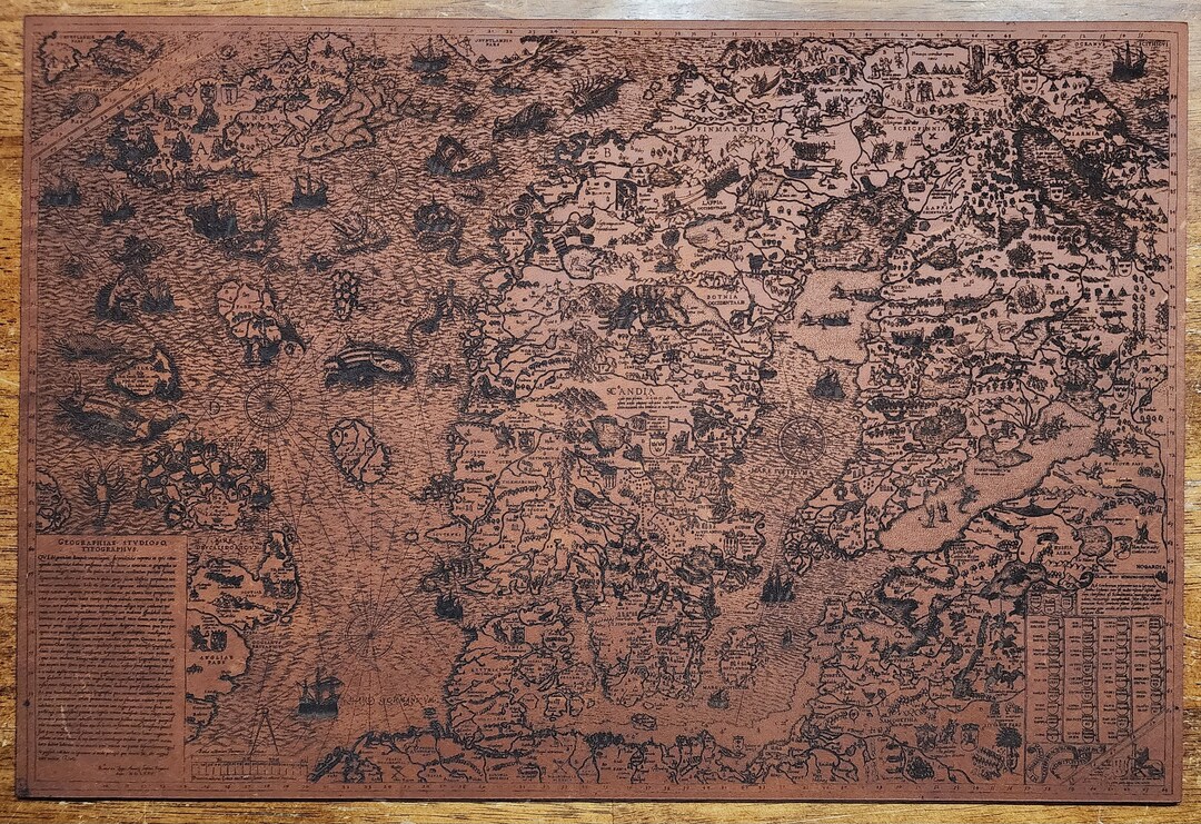 Map of the Sea - Leather - Etsy