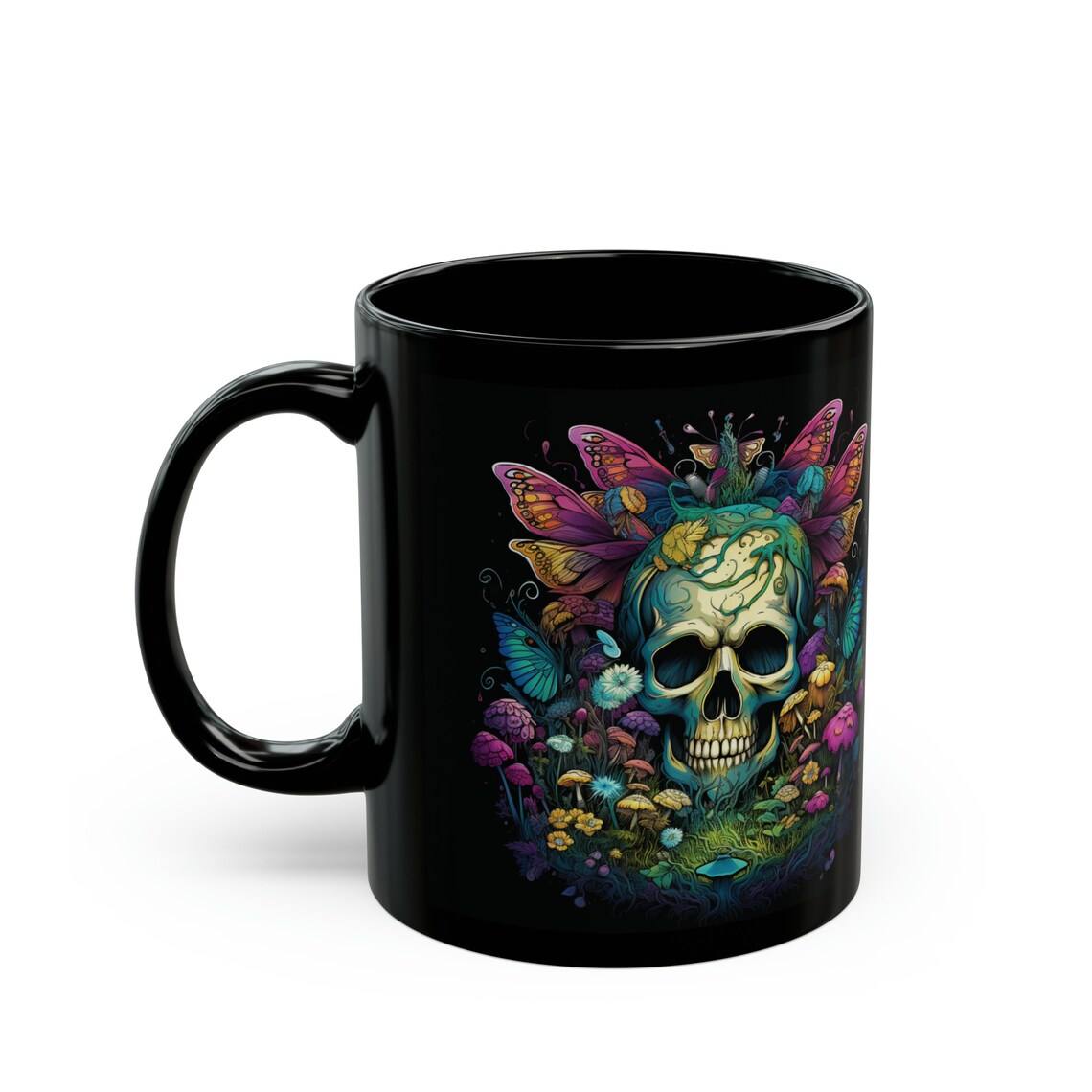 Skull Butterfly Mug, Cottagecore Mushroom, Enchanted Forest ...