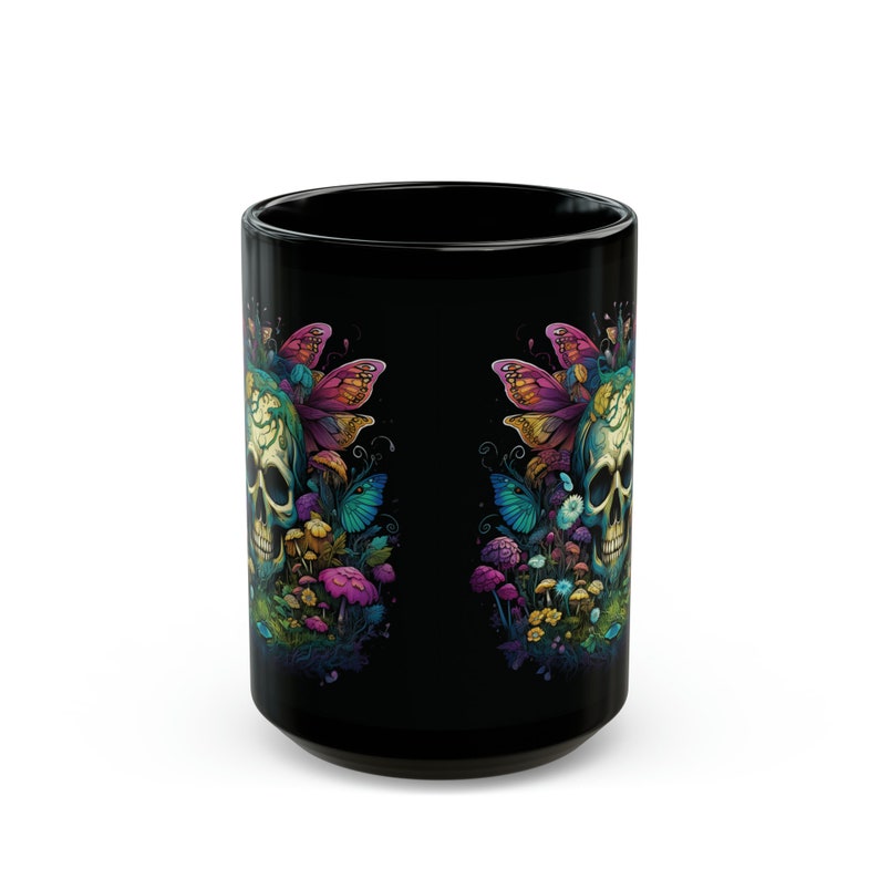 Skull Butterfly Mug, Cottagecore Mushroom, Enchanted Forest ...