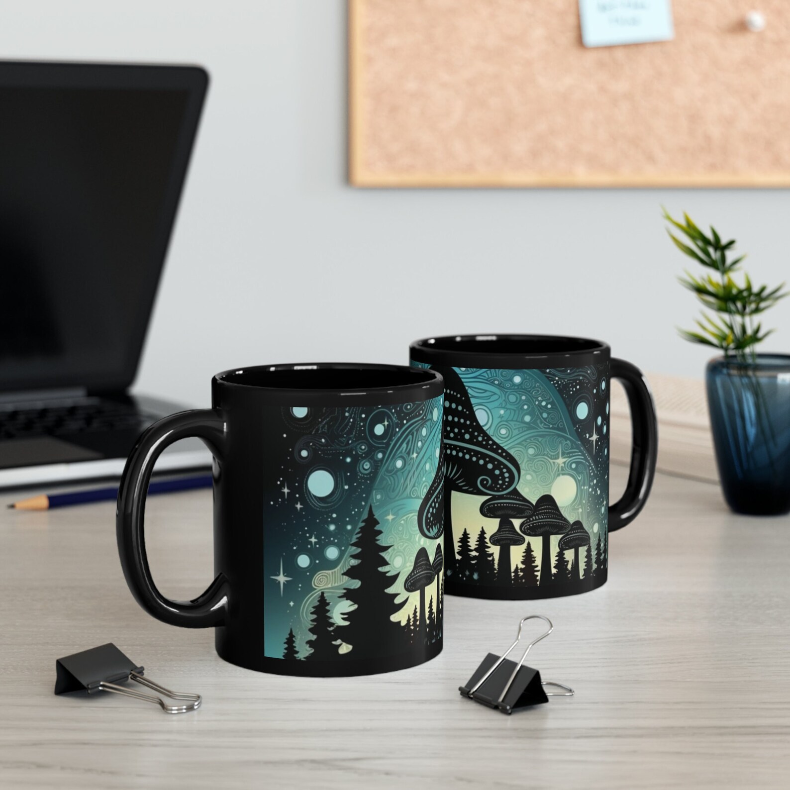 Enchanted Forest, Magic Mushroom Mug, Psychedelic, Coffee Mug, Mushroom ...
