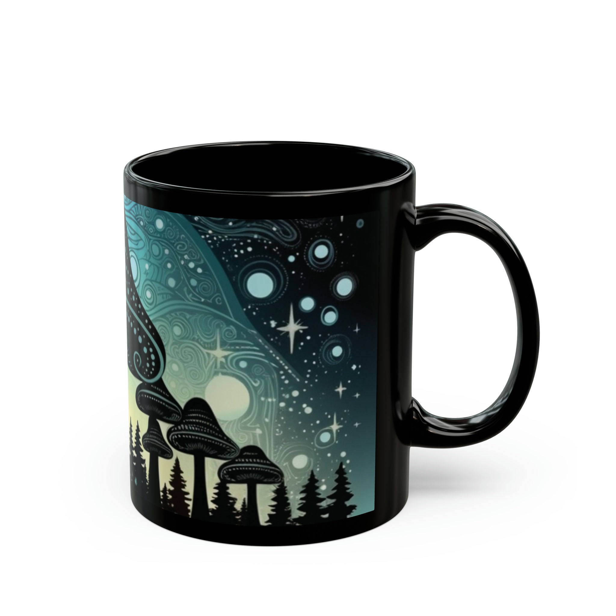 Enchanted Forest, Magic Mushroom Mug, Psychedelic, Coffee Mug, Mushroom ...