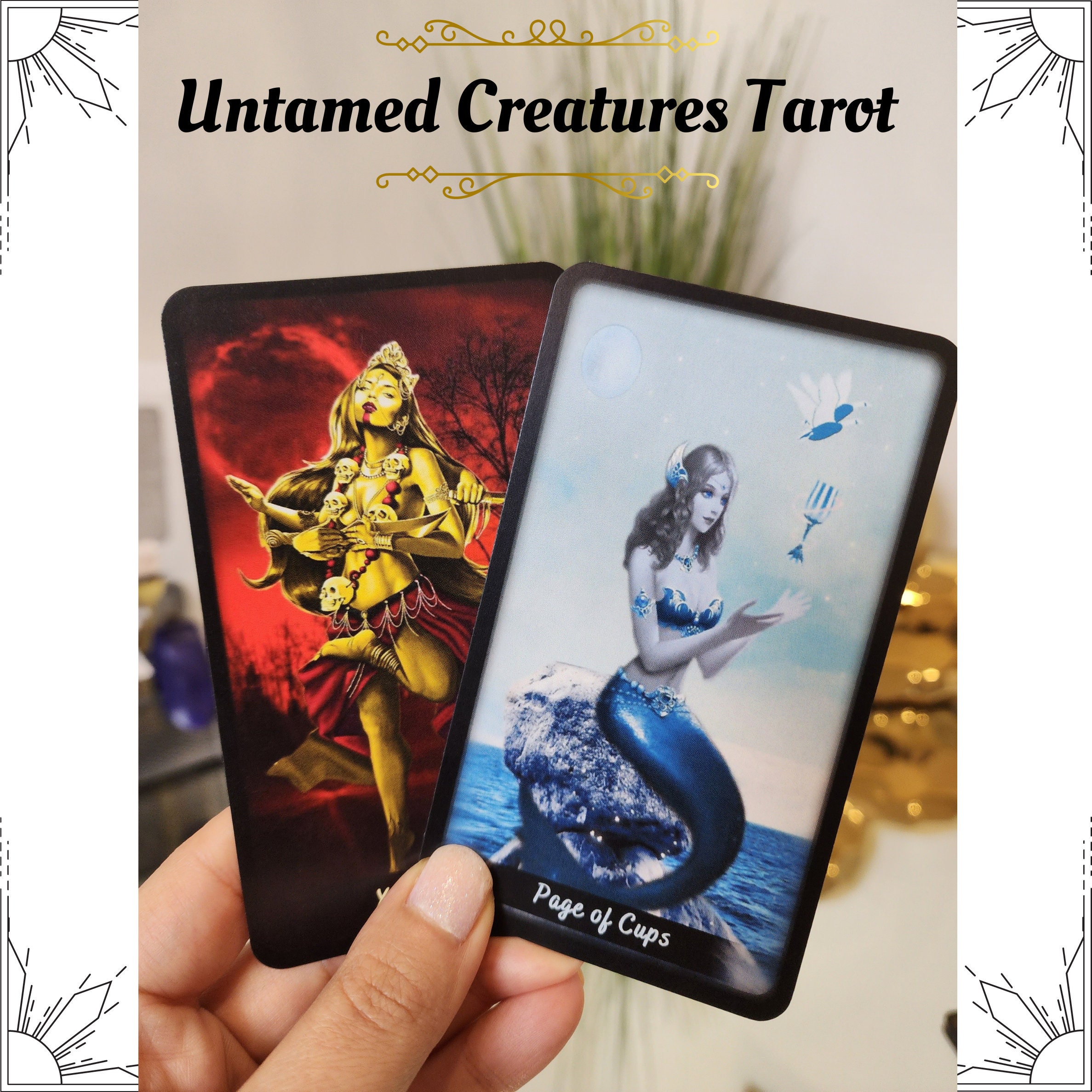 Untamed Creatures Tarot Deck 78 Cards Mermaids, Fairies, Medusas, Fiery ...