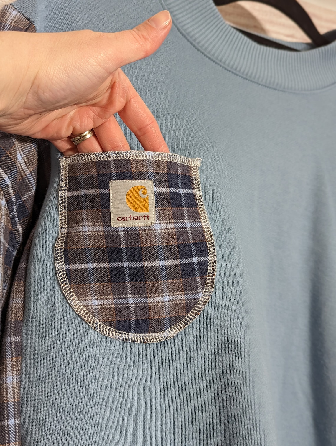 Carhartt Rework Cropped Flannel - Etsy