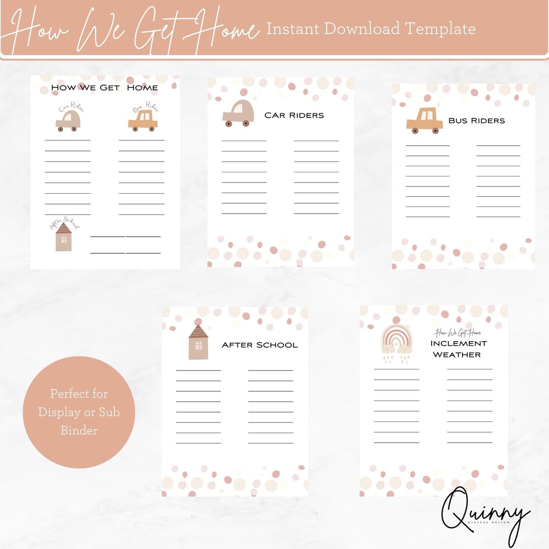 How We Get Home Teacher Bundle Teacher Resources Sub Binder - Etsy