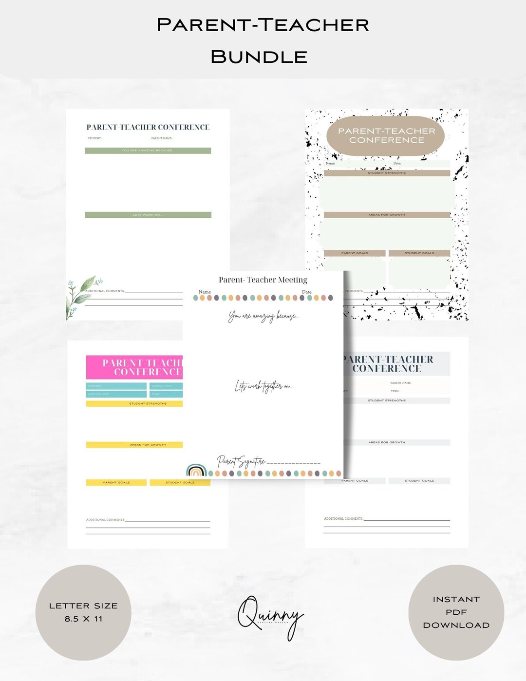 Parent Teacher Conference Bundle, Teacher Notes, Digital Teacher ...