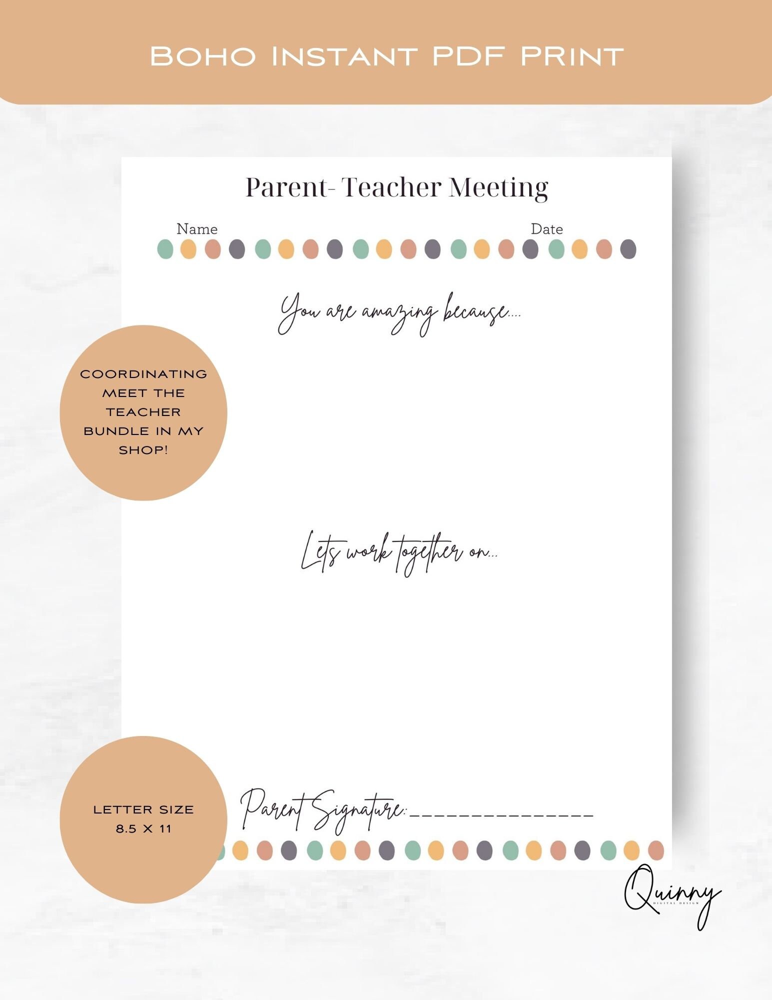 Parent Teacher Conference Bundle, Teacher Notes, Digital Teacher ...
