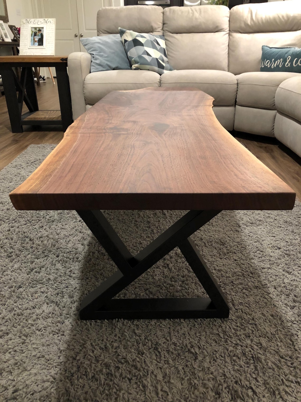 Walnut Live Edge Coffee Table - Etsy