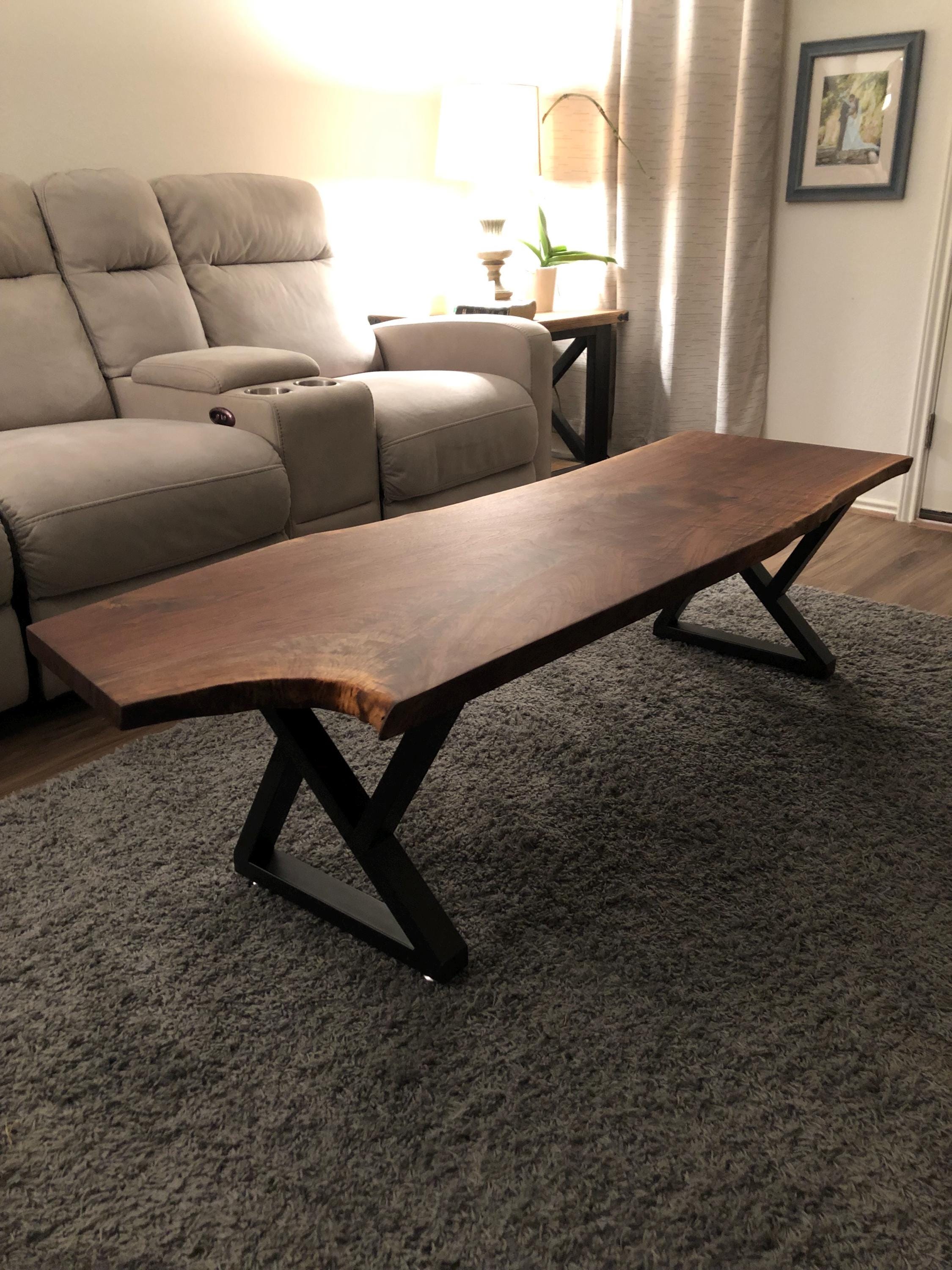 Walnut Live Edge Coffee Table - Etsy