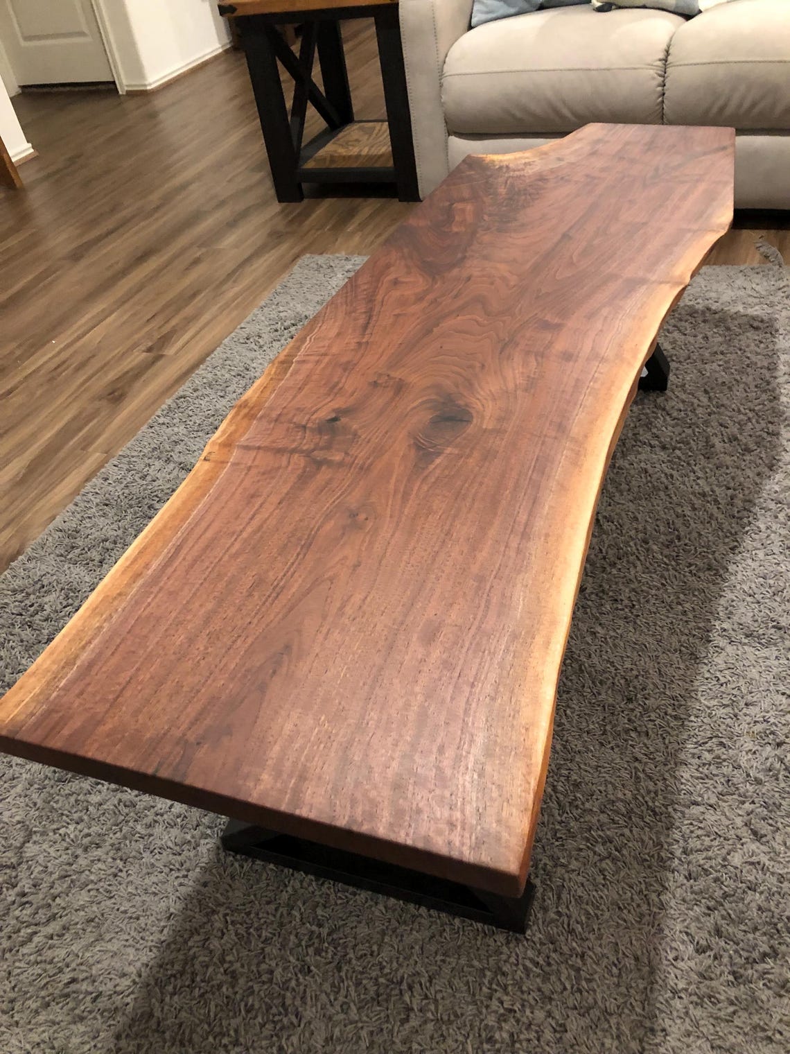 Walnut Live Edge Coffee Table - Etsy