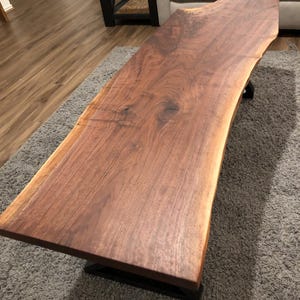 Walnut Live Edge Coffee Table - Etsy