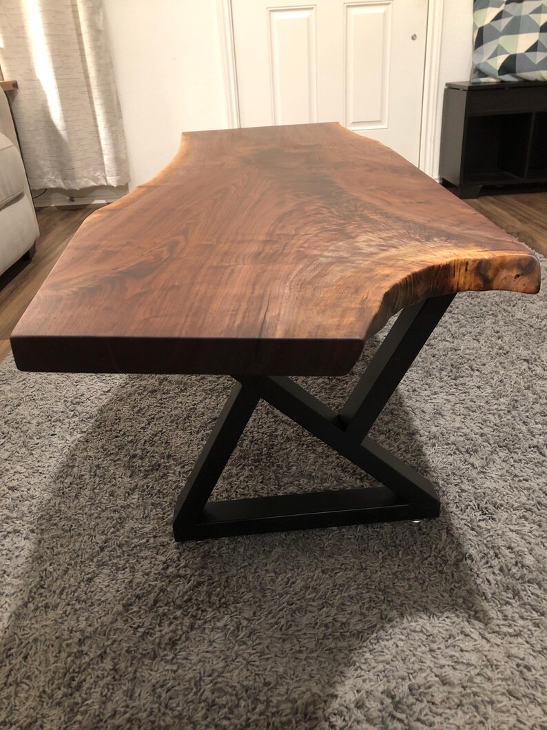 Walnut Live Edge Coffee Table - Etsy